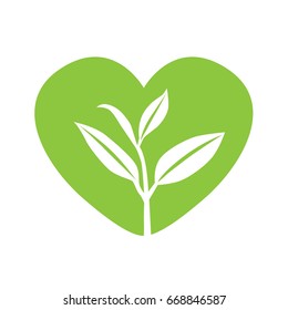 Love Nature Creative Logo Design Template Stock Vector (Royalty Free ...