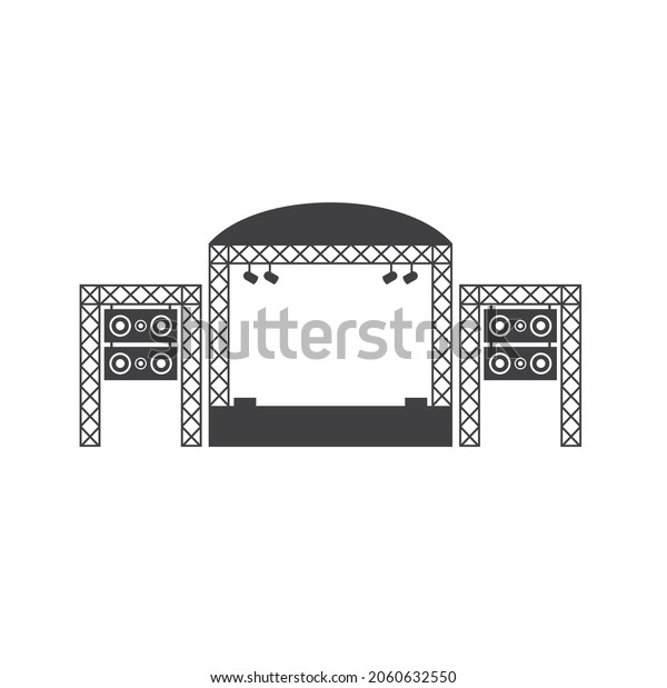 Illustration Stage Concert Vector Art Stock Vector (Royalty Free ...
