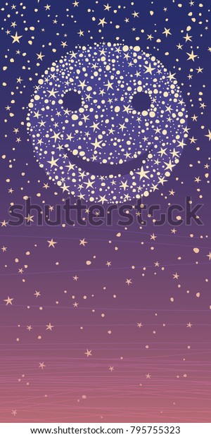 Illustration Starry Emoticon Stock Vector (Royalty Free) 795755323 ...