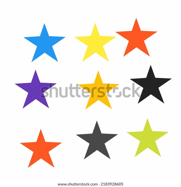 Illustration Stars Different Colors Stock Vector (Royalty Free ...