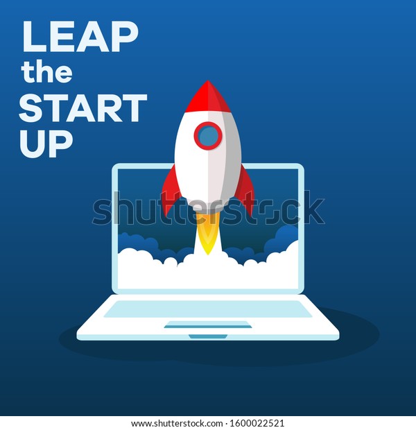 Illustration Start That Makes Jump Rocket Stock Vector (Royalty Free ...
