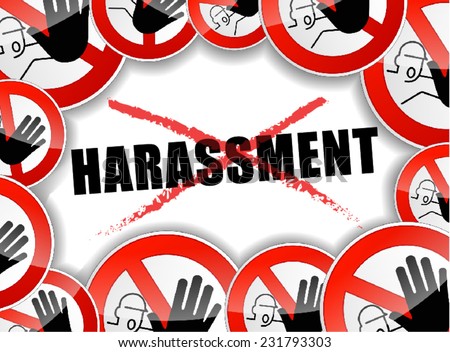 Illustration Stop Harassment Design Abstract Concept Stock Vector ...