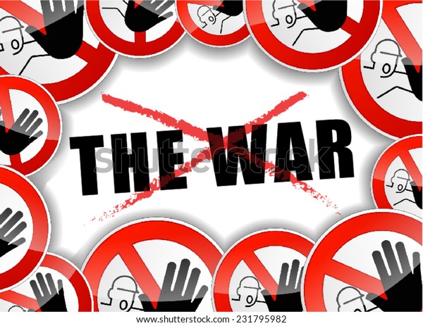 Illustration Stop War Design Abstract Concept Stock Vector (Royalty ...