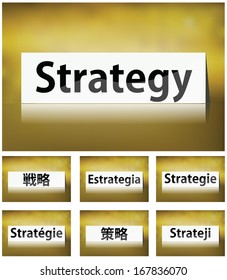 Illustration Strategy Concept On White Background Stock Vector (Royalty ...
