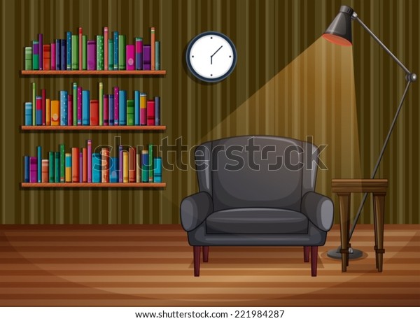Illustration Study Room Books Stock Vector (Royalty Free) 221984287