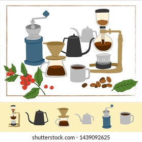 Illustration Stuff Making Coffee Stock Vector (Royalty Free) 1439092625 ...