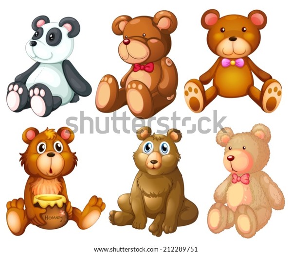 Illustration Stuffed Animal Stock Vector (Royalty Free) 212289751 ...