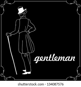 Illustration Stylish Gentleman Stock Vector (Royalty Free) 134087576 ...