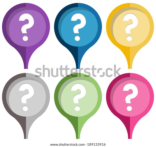Illustration Stylish Pins Question Mark Icon Stock Vector (Royalty Free ...
