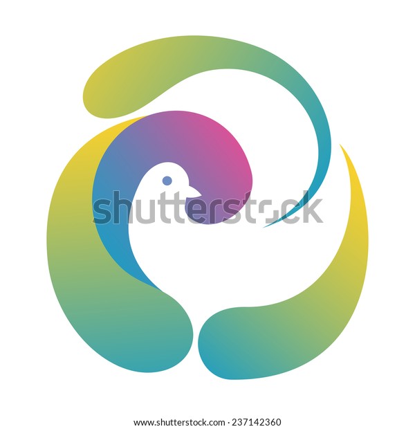 Illustration Stylized Dove Made By Abstract Stock Vector (Royalty Free ...