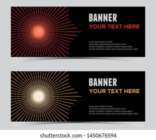 Illustration Sun Banner Background Stock Vector (Royalty Free ...