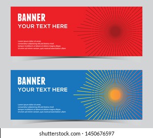 Illustration Sun Banner Background Stock Vector (Royalty Free) 1450676597