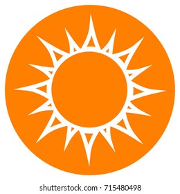 Illustration Sun Circle Icon Concept: vector de stock (libre de ...