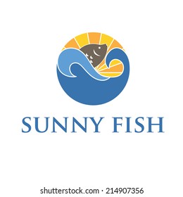 Illustration Sunny Fish Stock Vector (Royalty Free) 214907356 ...