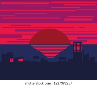 Illustration Sunset Vampire Stock Vector (Royalty Free) 1227392257 ...