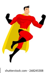 Illustration Superhero Flying Pose Stock Vector (Royalty Free ...