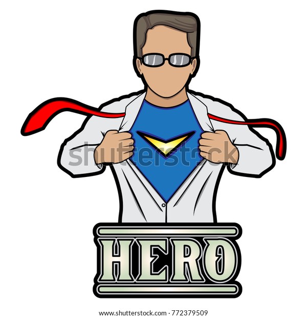 Illustration Superhero Transformation Stock Vector (Royalty Free ...