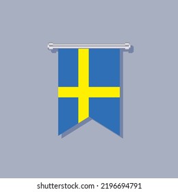 Illustration Sweden Flag Template Stock Vector (Royalty Free ...