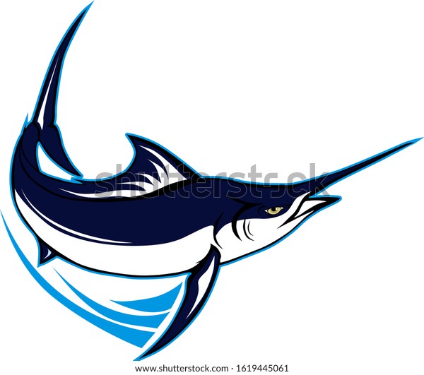 Illustration Sword Fish Simple Vector Stock Vector (Royalty Free ...
