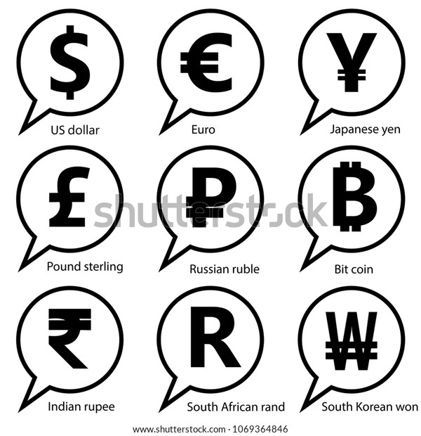 Illustration Symbol Foreign Currency Frame Thought Stock Vector ...