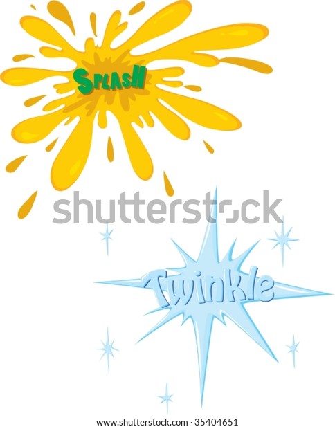 Illustration Symbols Splash Twinkle On White Stock Vector (Royalty Free ...