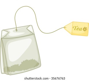 Illustration Tea Bag On White Stock Vector (Royalty Free) 35676763