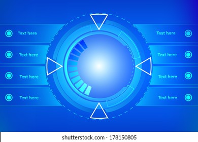 Illustration Technology Infographic Blue Stock Vector (Royalty Free ...