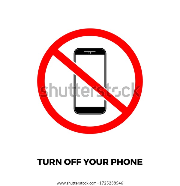 Illustration Telephone Switch Off Icon Prohibited Stock Vector (Royalty ...