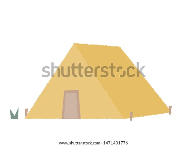 Illustration Tent Triangular Roof Stock Vector (Royalty Free ...