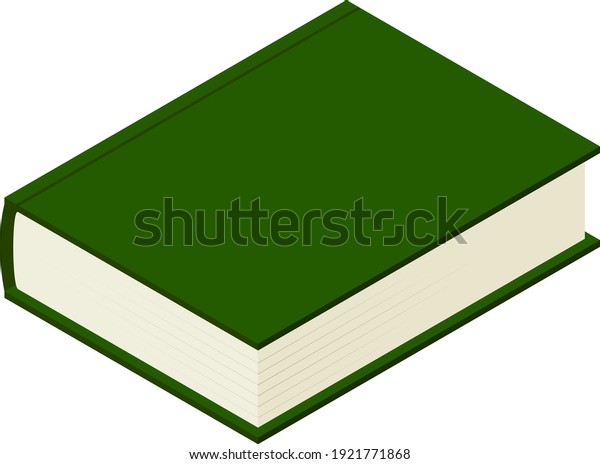 Illustration Thick Green Book Isometric Stock Vector (Royalty Free ...