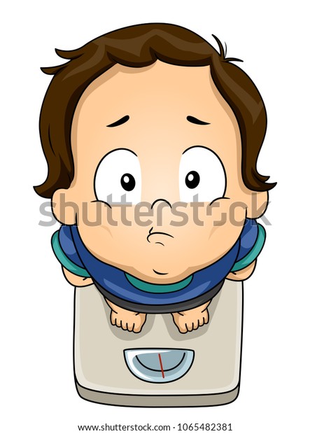 Illustration Thin Kid Boy Looking While Stock Vector (Royalty Free ...