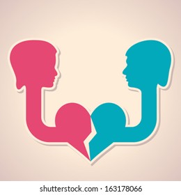 Illustration Thinking Concept Human Head Heart Stock Vector (Royalty ...