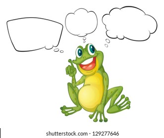 Illustration Thinking Frog On White Background Stock Vector (Royalty Free) 129277646 | Shutterstock