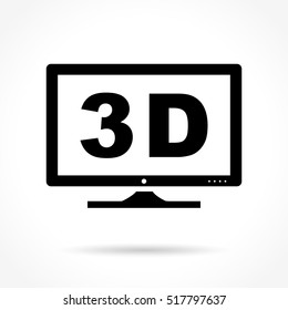 Illustration Three Dimensions Icon On White Stock Vector (Royalty Free ...