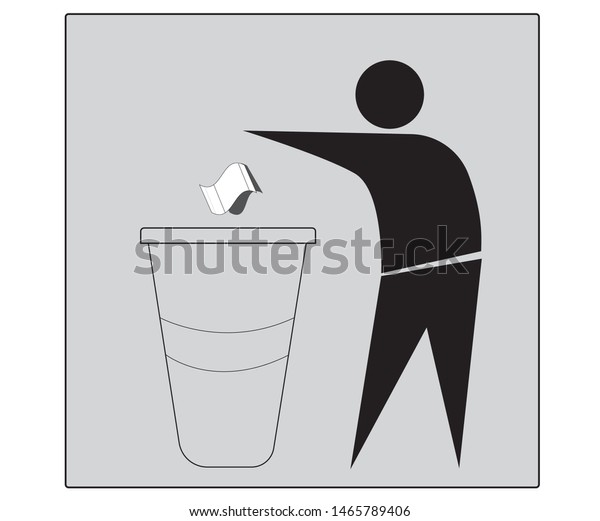 Illustration Throwing Good Correct Trash Stock Vector (Royalty Free ...