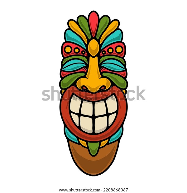 Illustration Tiki Idol Design Element Poster: เวกเตอร์สต็อก (ปลอดค่า ...