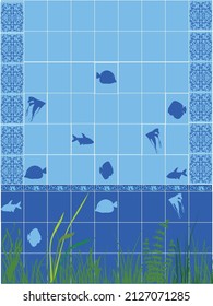 Illustration Tile Pattern Bathroom Stock Vector (Royalty Free ...