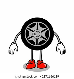 Illustration Tire Character Vector Eps Stock Vector (Royalty Free ...