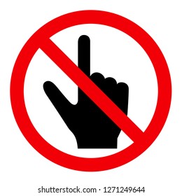 Vector Illustration Bad Hand Sign Restriction Stock Vector (Royalty ...