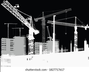988 Tower crane black shadow Images, Stock Photos & Vectors | Shutterstock