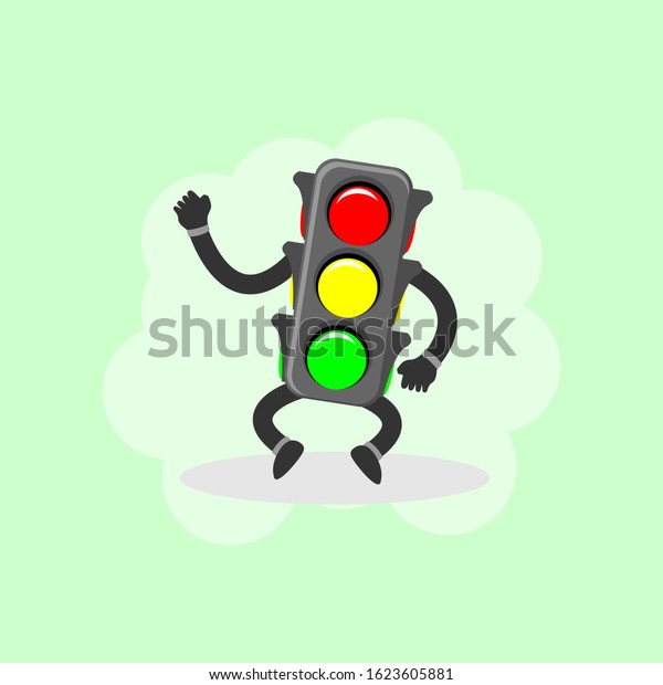 Illustration Traffic Light Cartoon Stock Vector (Royalty Free) 1623605881