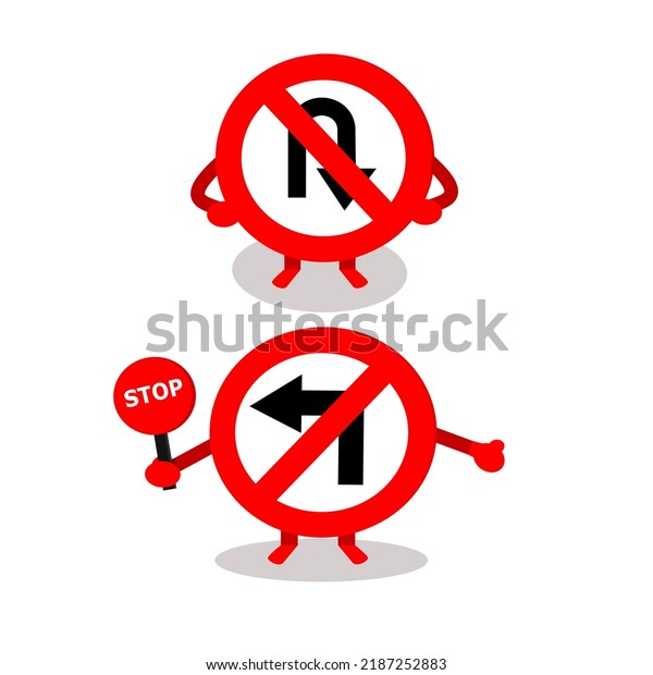 Illustration Traffic Sign Cartoon Do Not: เวกเตอร์สต็อก (ปลอดค่า ...