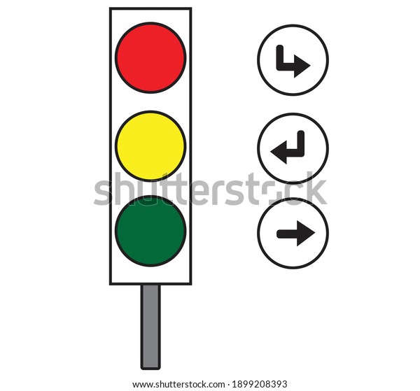 Illustration Traffic Sign Red Yellow Green Stock Vector (Royalty Free ...