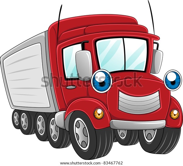 Illustration Trailer Truck Work Stock Vector (Royalty Free) 83467762