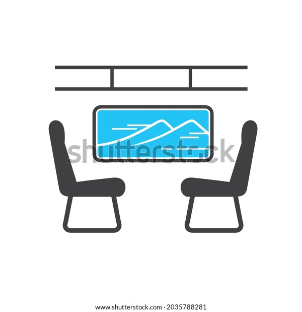 Illustration Train Seat Train Interior Vector Stock Vector (Royalty ...