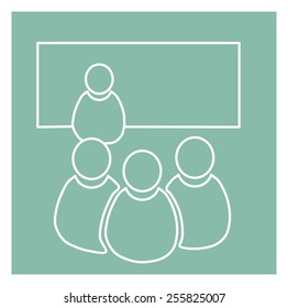 Workgroup People Icon Linear Isolated Illustration Stock Vector ...