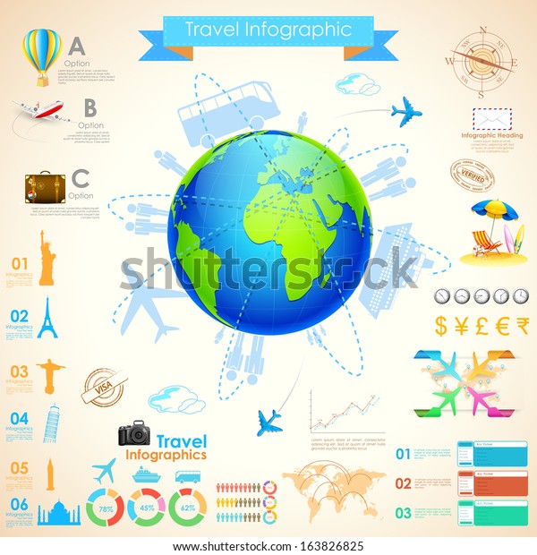 Illustration Travel Infographic Chart Presentation Stock Vector ...
