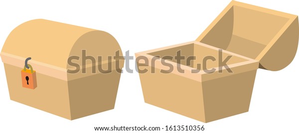 Illustration Treasure Chest Key Stock Vector (Royalty Free) 1613510356 ...