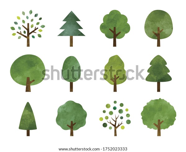 Illustration Tree Icon Material Stock Vector (Royalty Free) 1752023333 ...