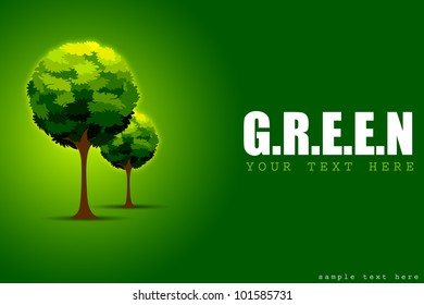 Illustration Tree Motivational Green Concept Background Stock Vector ...